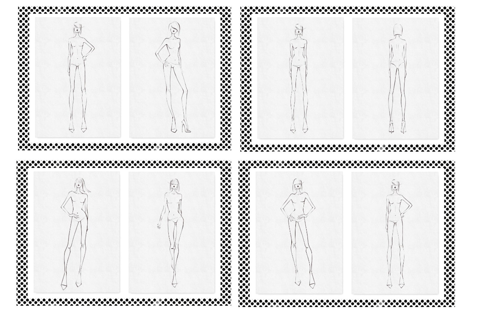 Fashion Croqui-female FASHION FIGURE TEMPLATES. Plr Digital Products ...