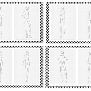 Fashion Croqui-female FASHION FIGURE TEMPLATES. Plr Digital Products ...