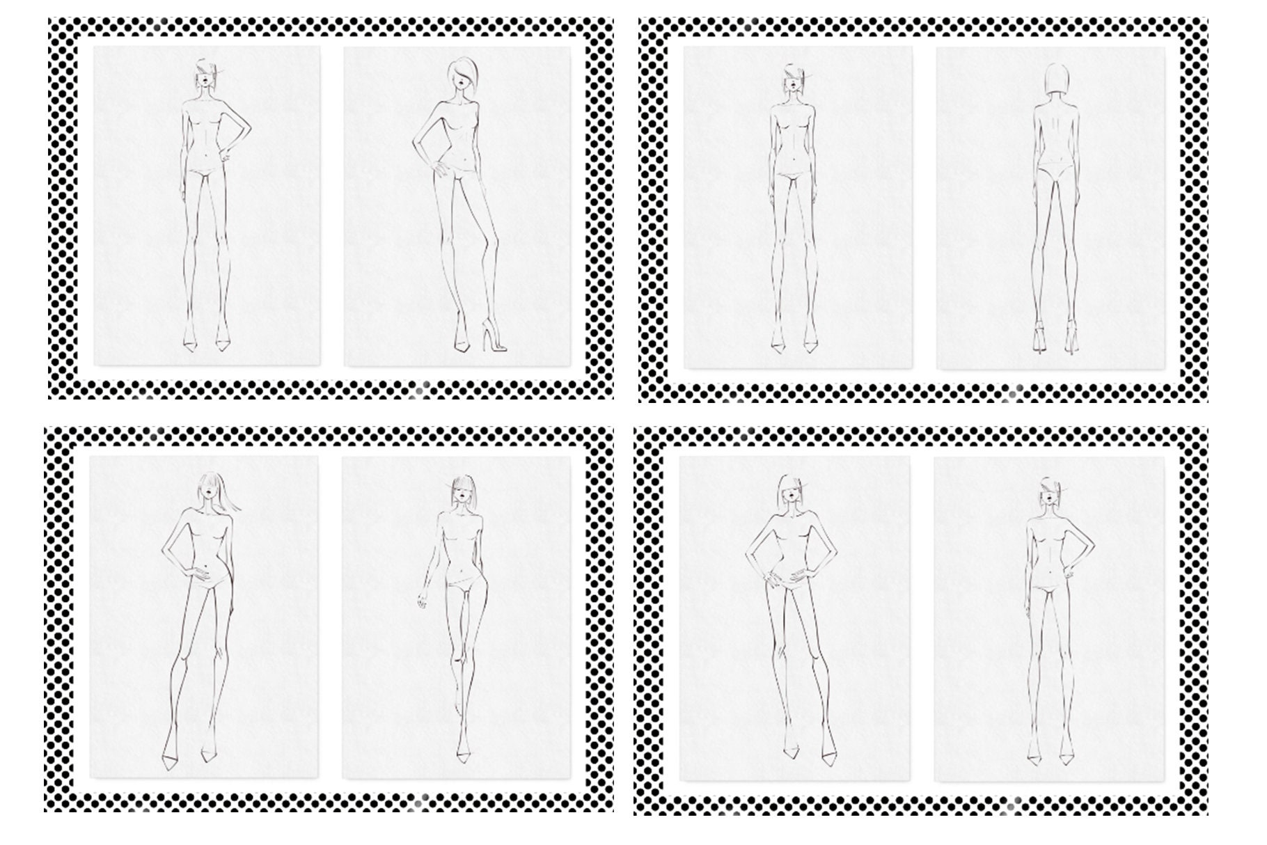 Fashion Croqui-female FASHION FIGURE TEMPLATES. Plr Digital Products ...