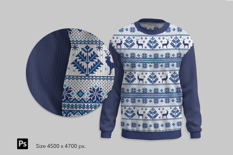 Knit Sweater Mockup: Realistic Photoshop Template (PSD) - Etsy