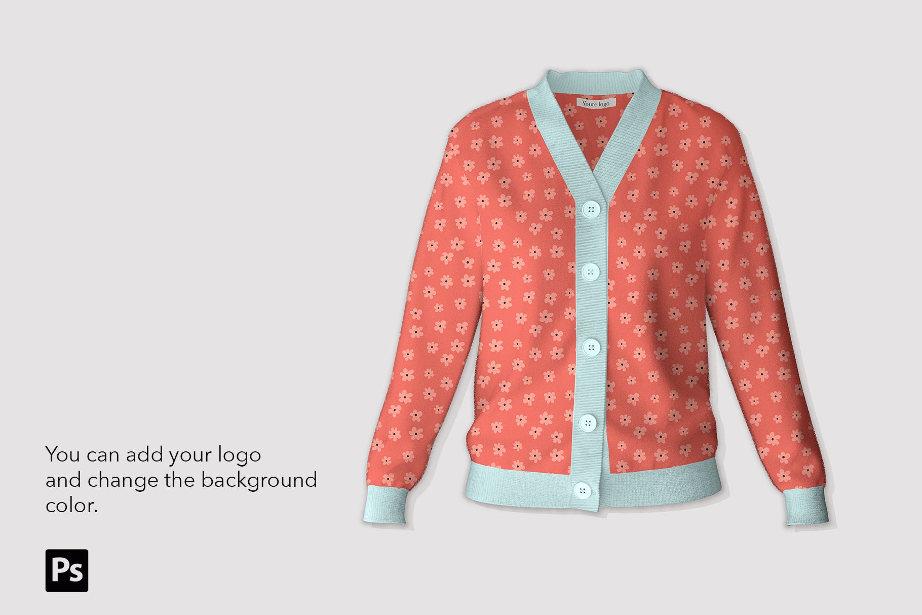 Cardigan Women MOCKUP. Model Mock-up. Photoshop Mockups, 1 PSD Files - Etsy