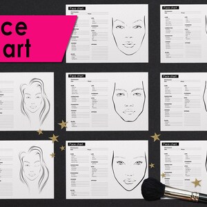 Procreate Makeup Artist Set: Face Charts, Brushes, Templates - Etsy