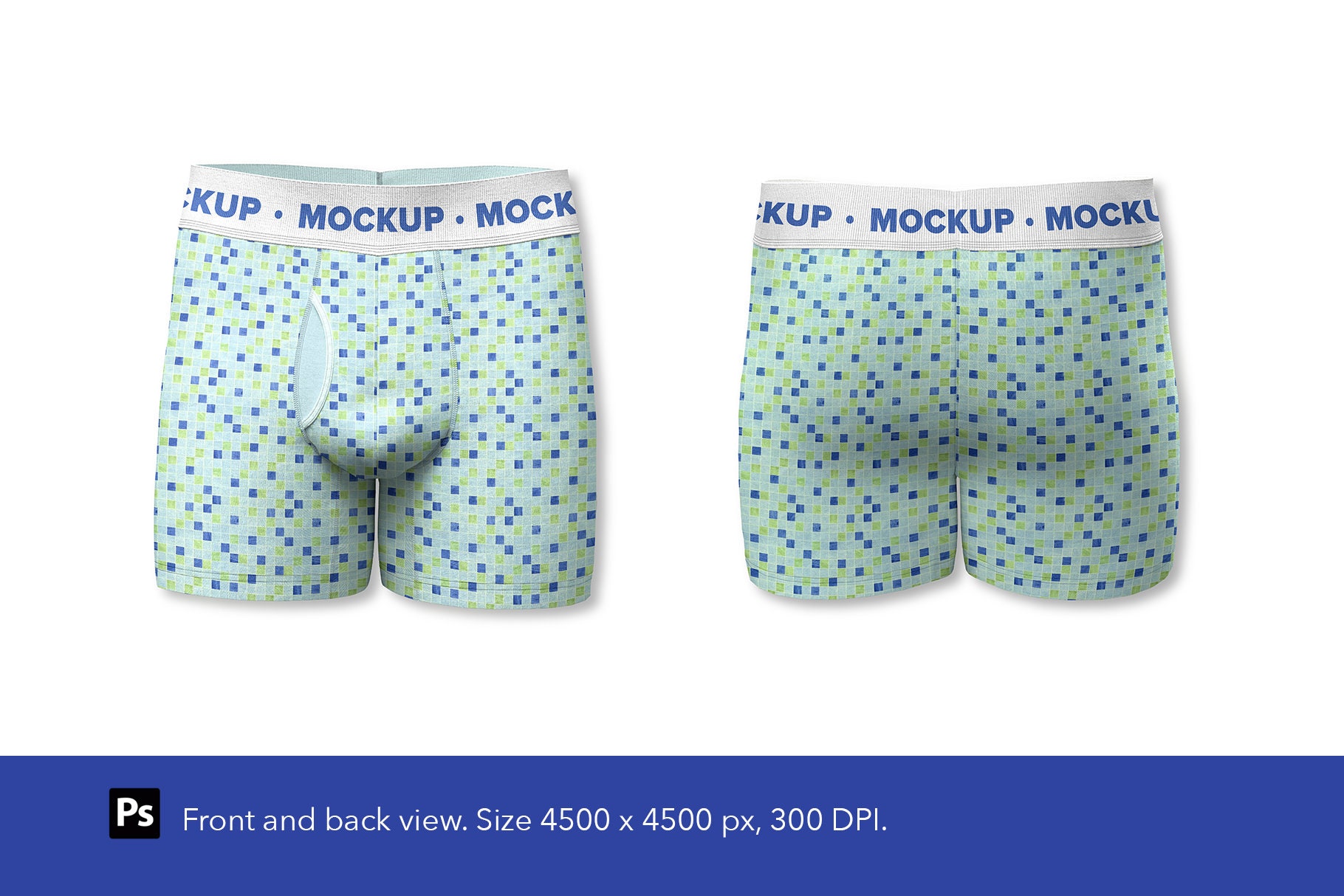Men's Boxer Briefs Mockup. Mockup Set Men's Boxer. 2 Version 2 PSD ...