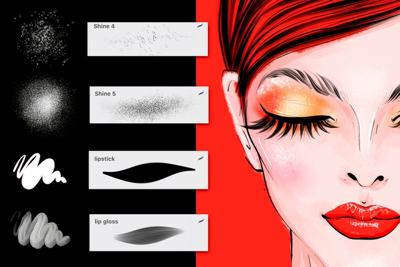 Procreate Makeup Artist Set: Face Charts, Brushes, Templates - Etsy