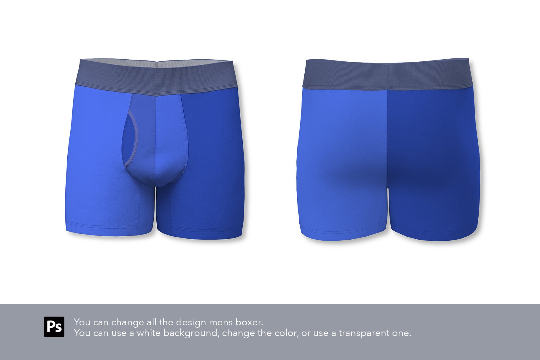 Men's Boxer Briefs Mockup. Mockup Set Men's Boxer. 2 Version 2 PSD ...