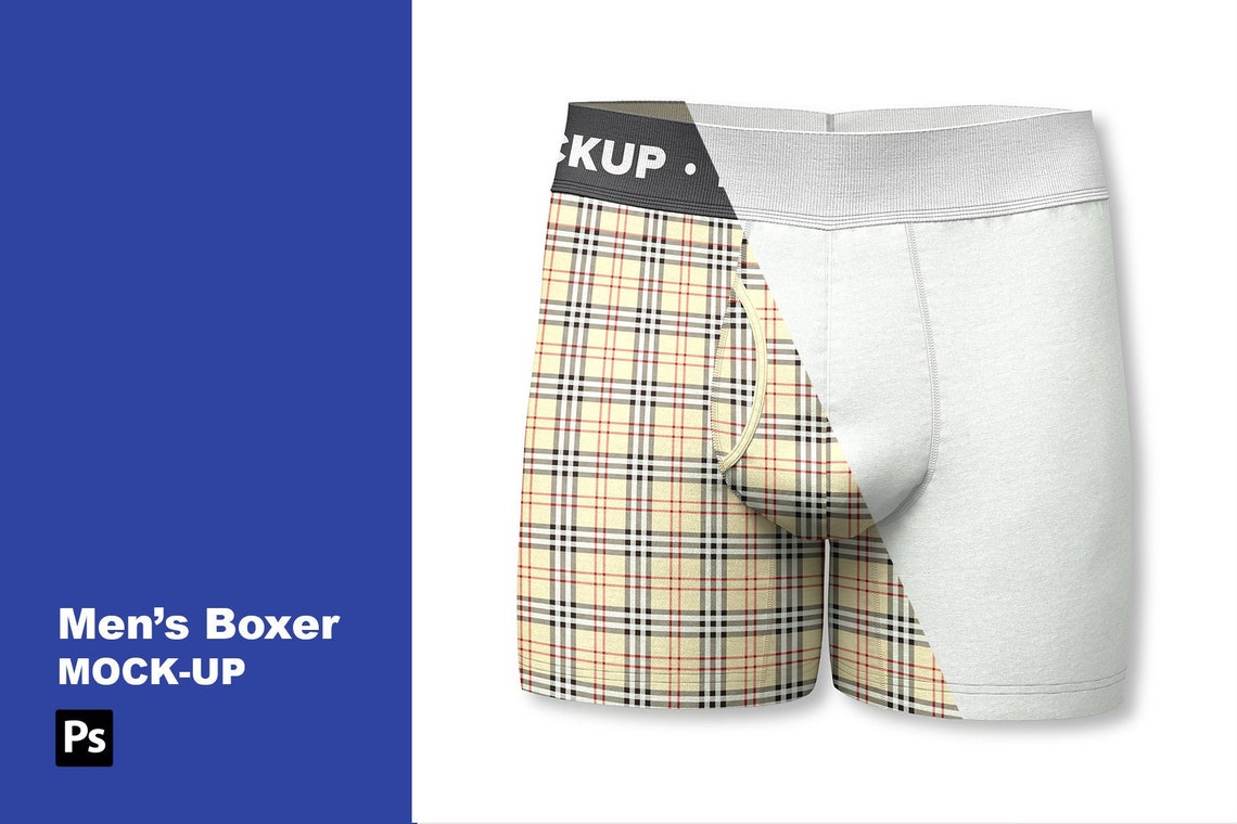 Men's Boxer Briefs Mockup. Mockup Set Men's Boxer. 2 Version 2 PSD ...