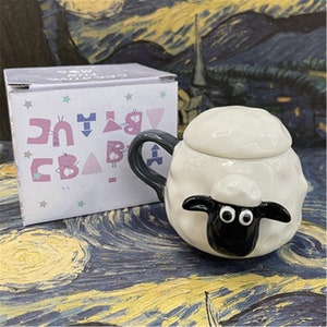 Kawaii Shaun the Sheep Mug, Cool Ceramic Mug, Birthday Gift, Coffee ...