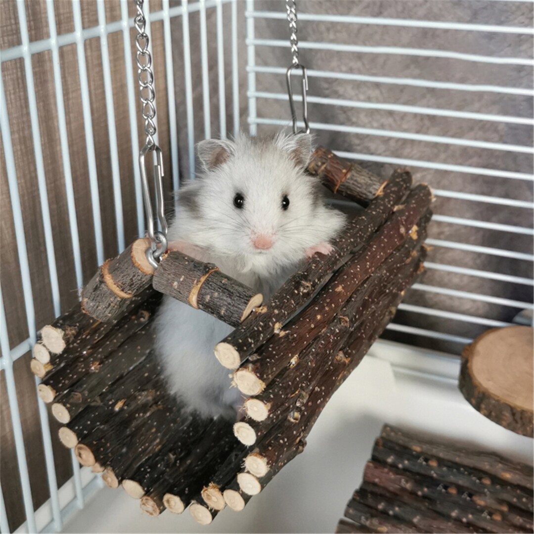 Apple Wood Hanging Bed,hamster Supplies Small Animals Sugar Glider ...