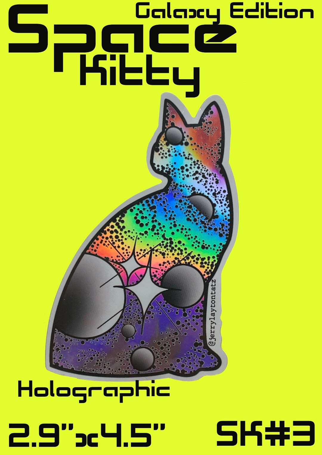 Space Kitty Collectable Galaxy Edition Sticker - Etsy