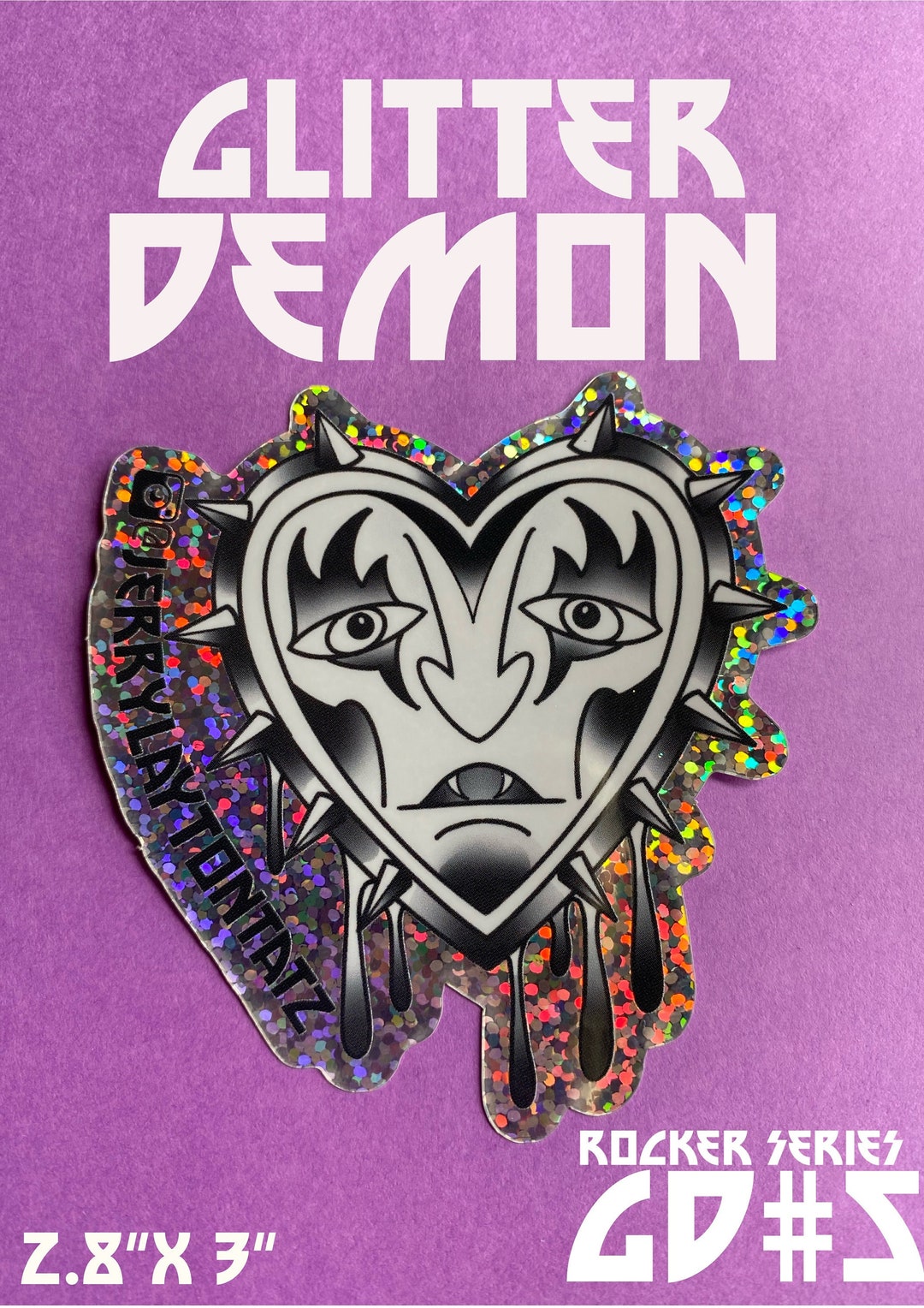 KISS Glitter Demon,kiss Sticker,kiss One off Sticker,collectables - Etsy