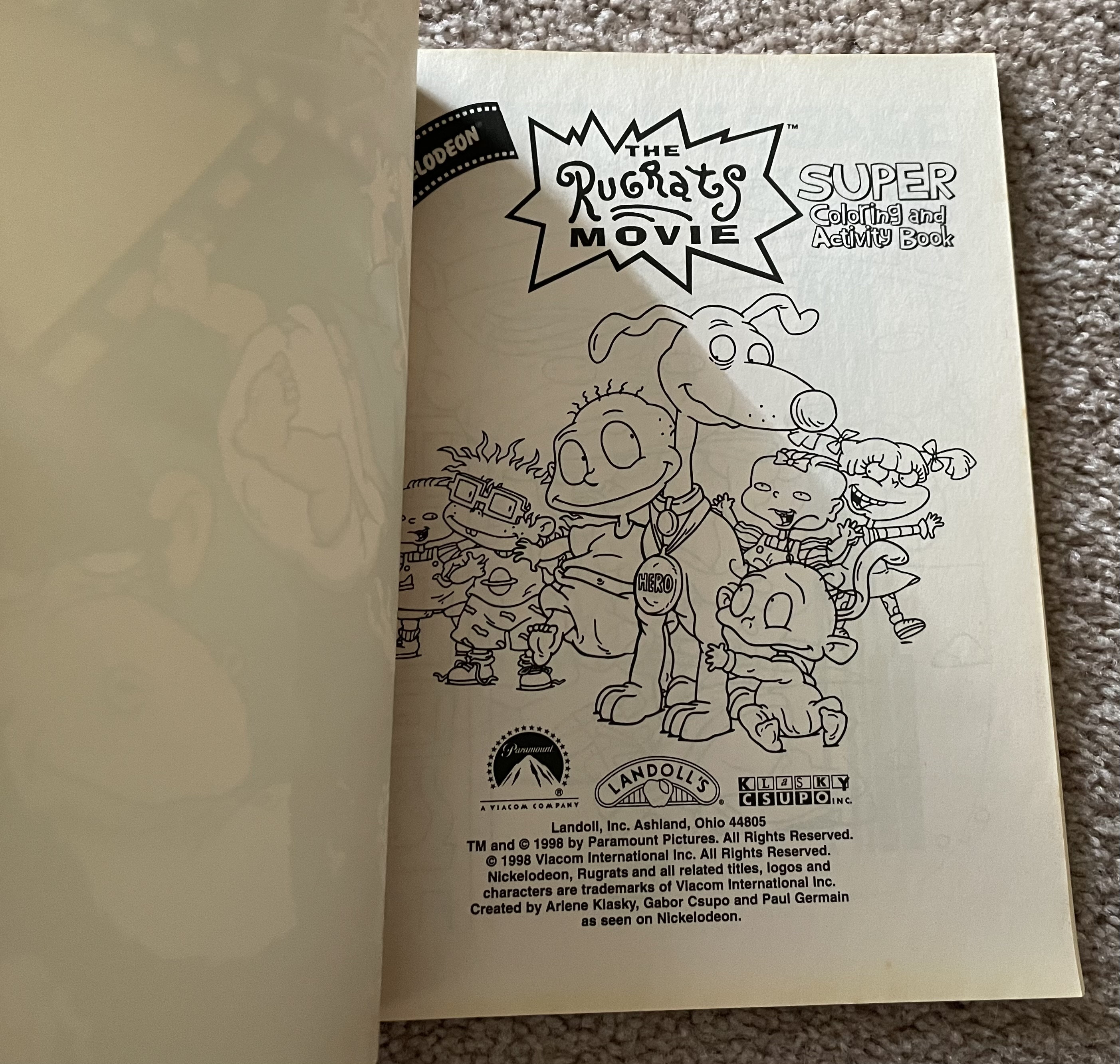2 Nickelodeon the Rugrats Landoll's Coloring and Activity Books 1998 - Etsy