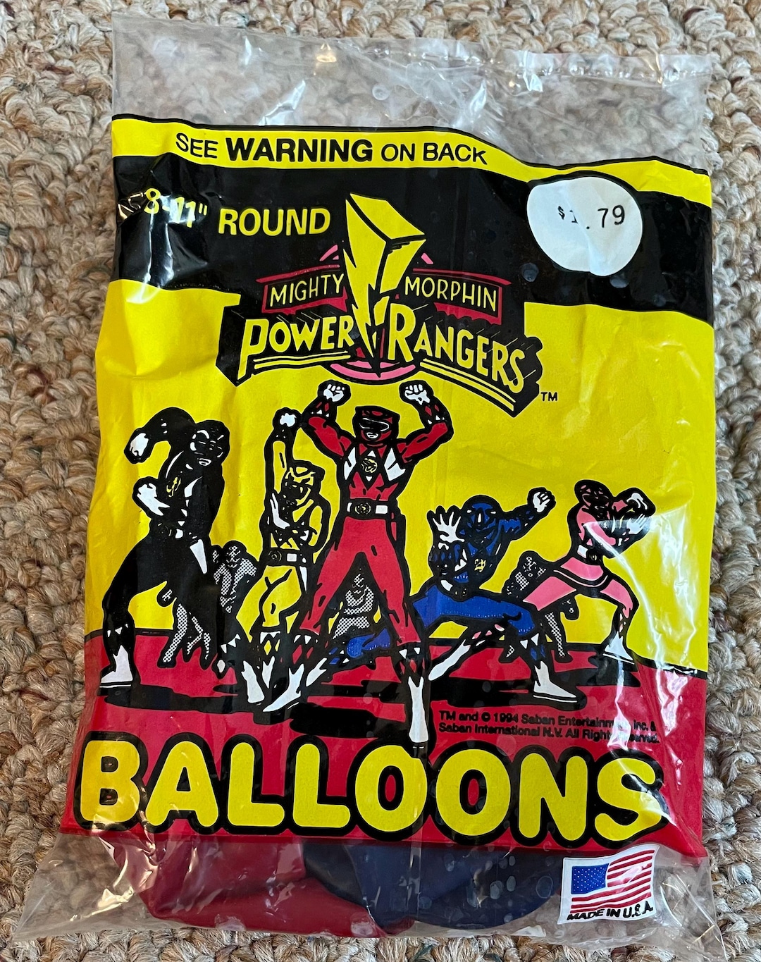 1994 Saban's Mighty Morphin Power Rangers Balloons - the National Latex ...