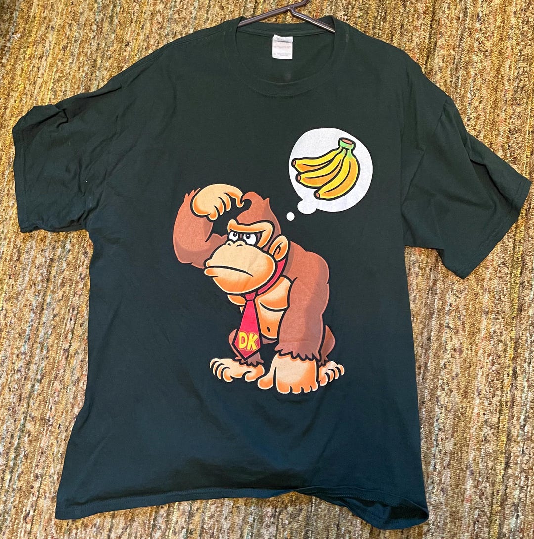 Original Vintage Donkey Kong Thinking of Bananas XL Shirt - Gildan ...
