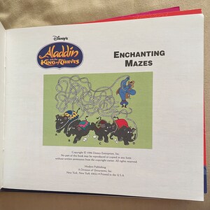 5 Disney's Aladdin and the King of Thieves Puzzle and Maze Books Modern ...