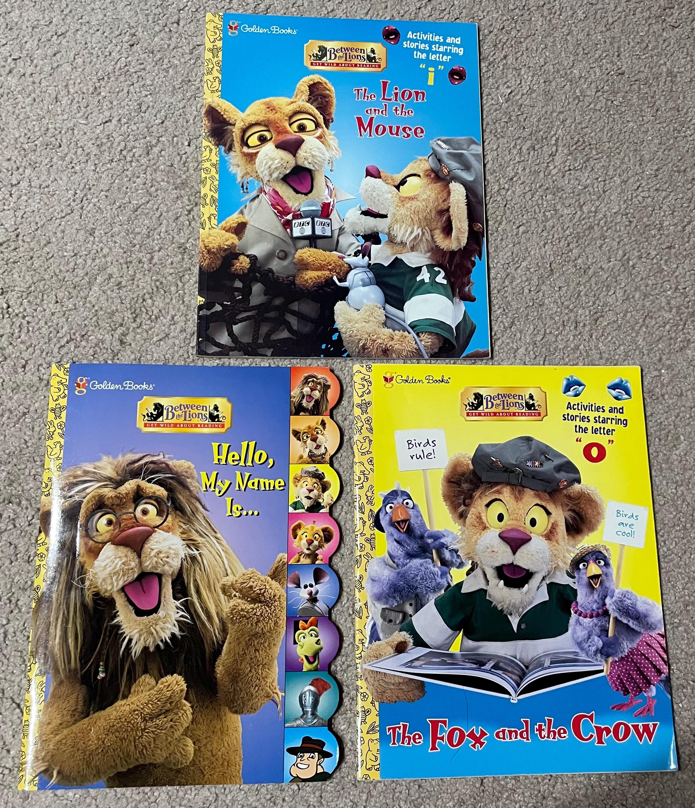 3 Between the Lions Coloring and Activity Books Golden Books 2000 - Etsy