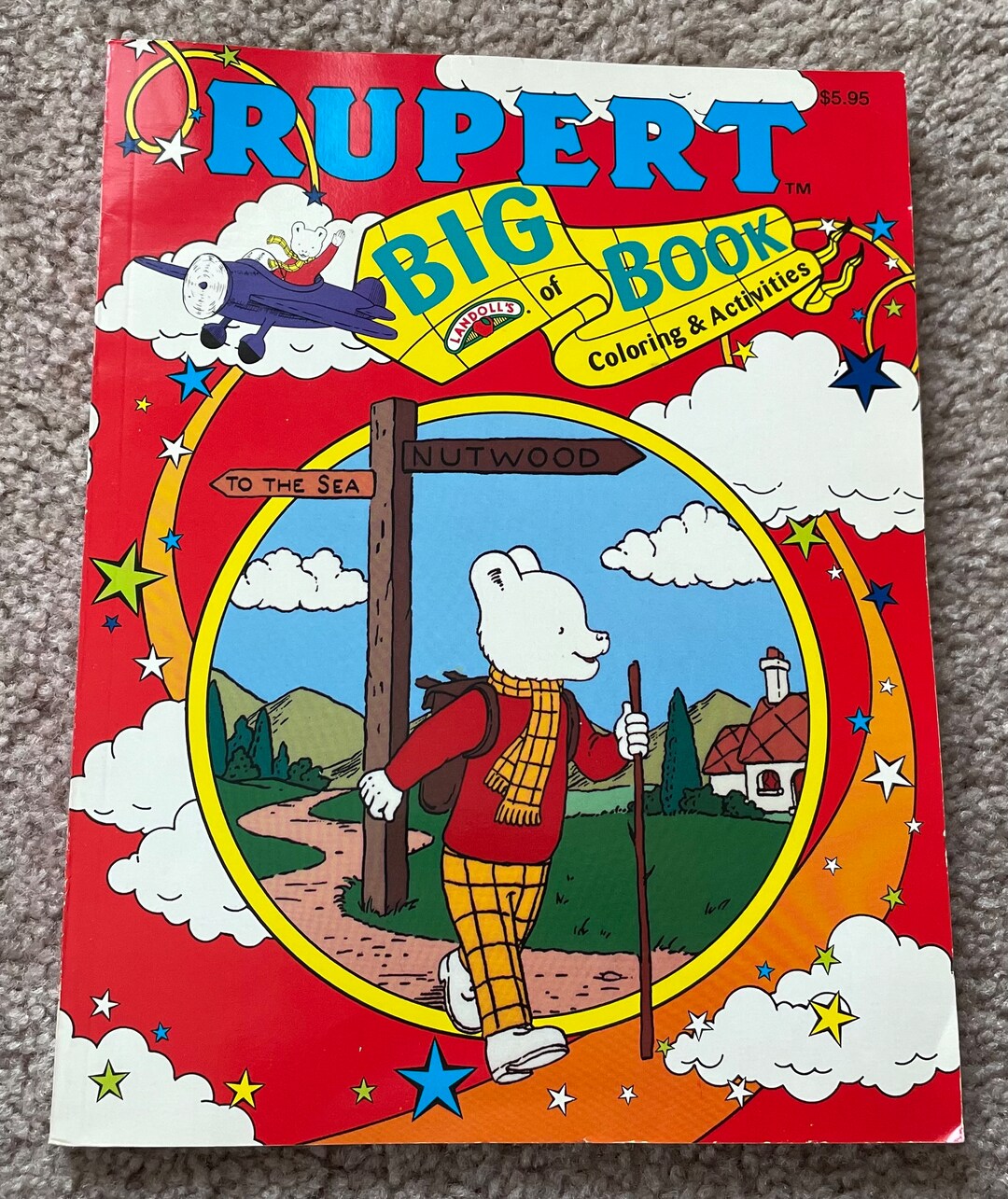Rupert Big Book of Coloring and Activities Landoll's 1994 - Etsy