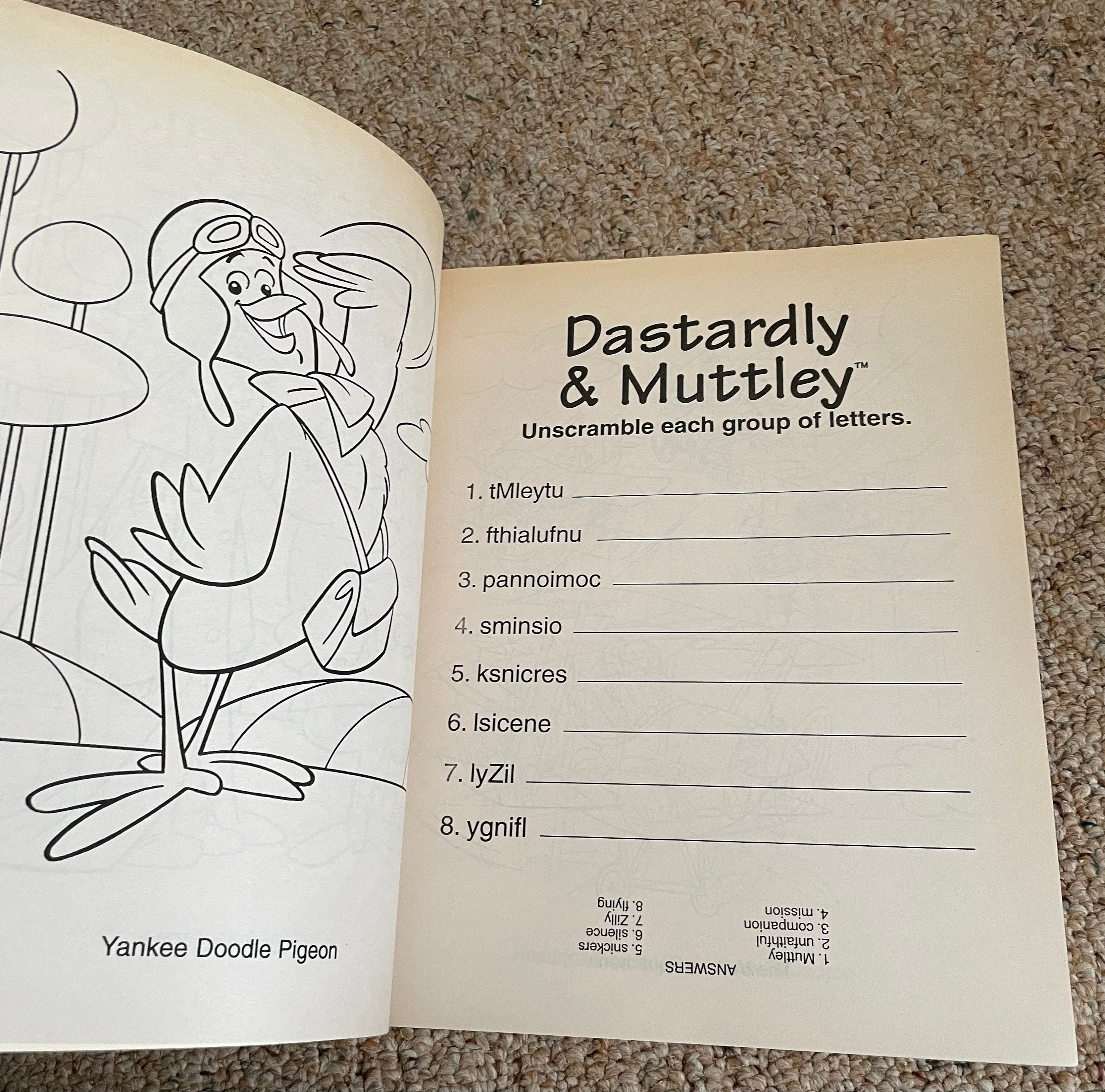 Dastardly and Muttley Coloring & Activity Book Landoll's 1994 - Hanna ...