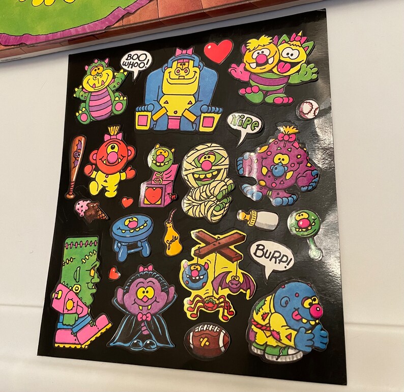 Lovable Monsters Colorforms Play Set 1987 COMPLETE - Etsy