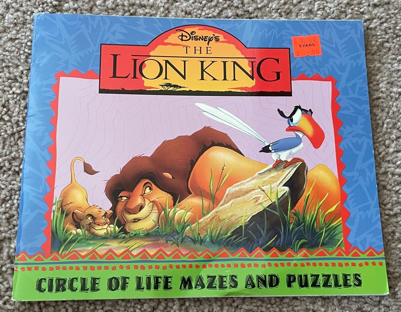 Disney's the Lion King Circle of Life Mazes and Puzzles 1996 Modern ...