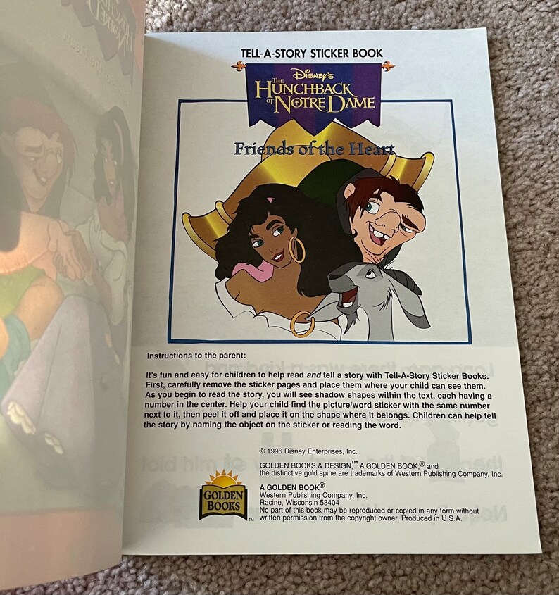 Disney's the Hunchback of Notre Dame Tell-a-story Sticker Book - Golden ...