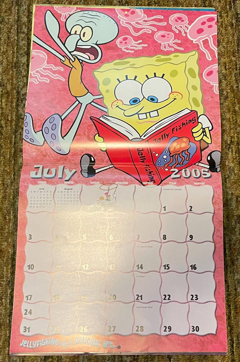 Spongebob Squarepants 16-month 2005 Calendar - Etsy