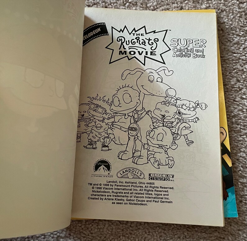 2 Nickelodeon the Rugrats Landoll's Coloring and Activity Books 1998 - Etsy
