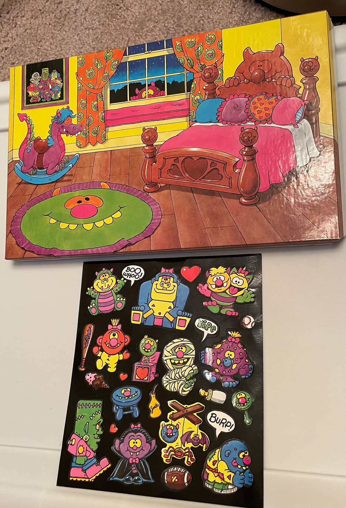 Lovable Monsters Colorforms Play Set 1987 COMPLETE - Etsy