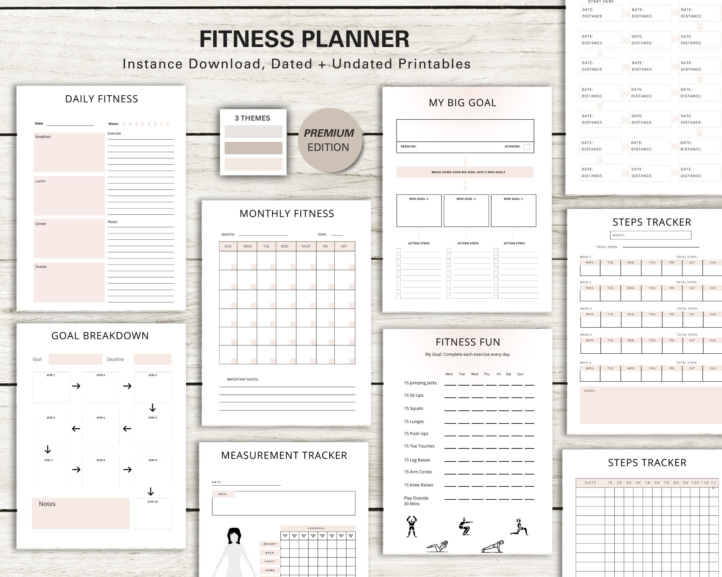 Fitness Planner, Workout Organizer, Health Tracker, Wellness Journal ...