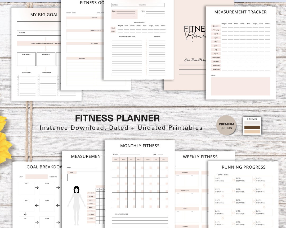 Fitness Planner, Workout Organizer, Health Tracker, Wellness Journal ...