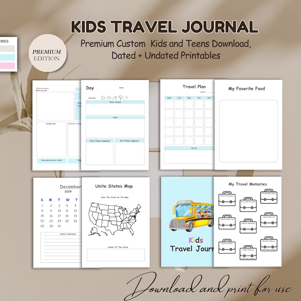 Kid Travel Journal - Etsy