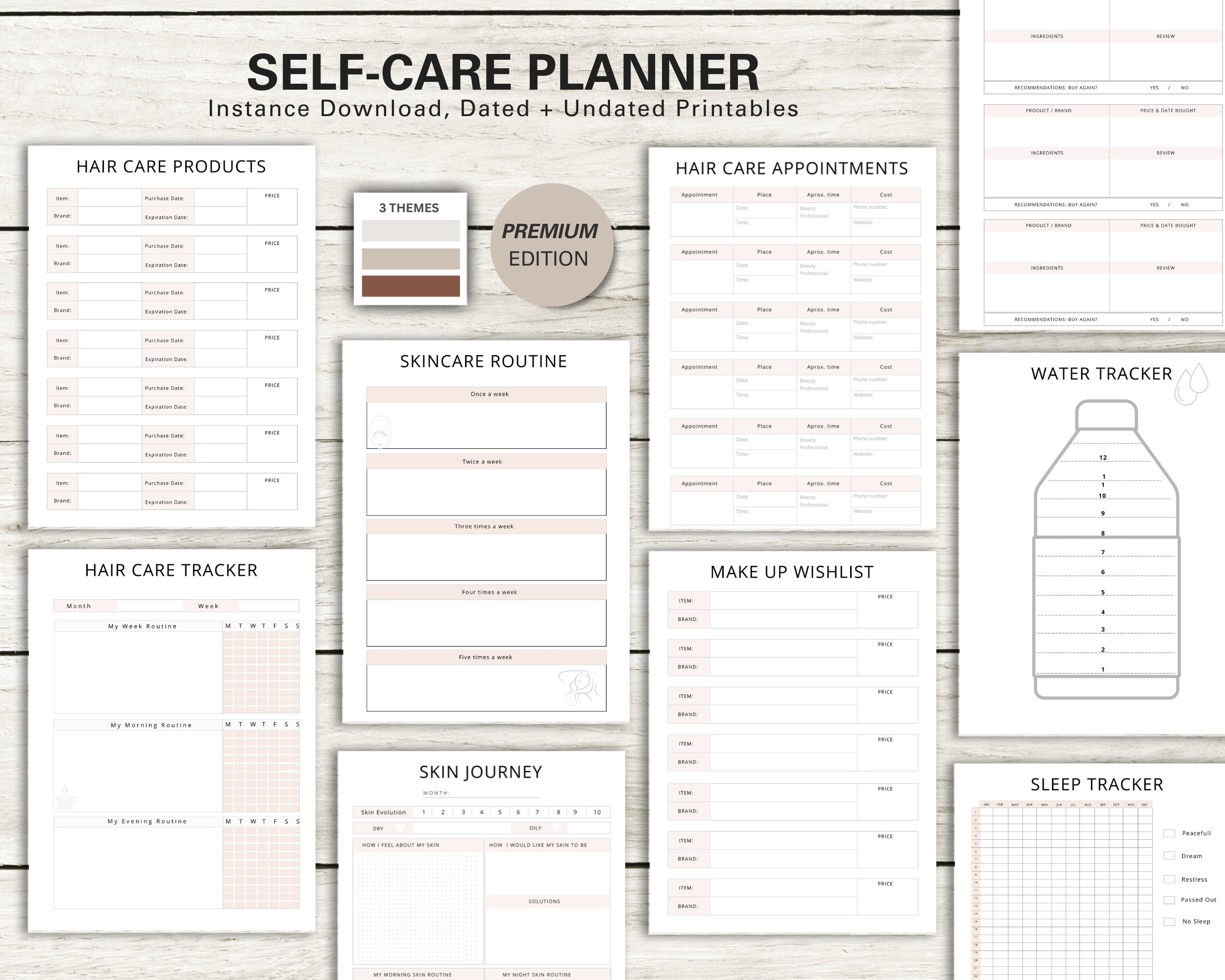 Self Care Journal, Mindfulness Diary, Gratitude Notebook, Wellness ...