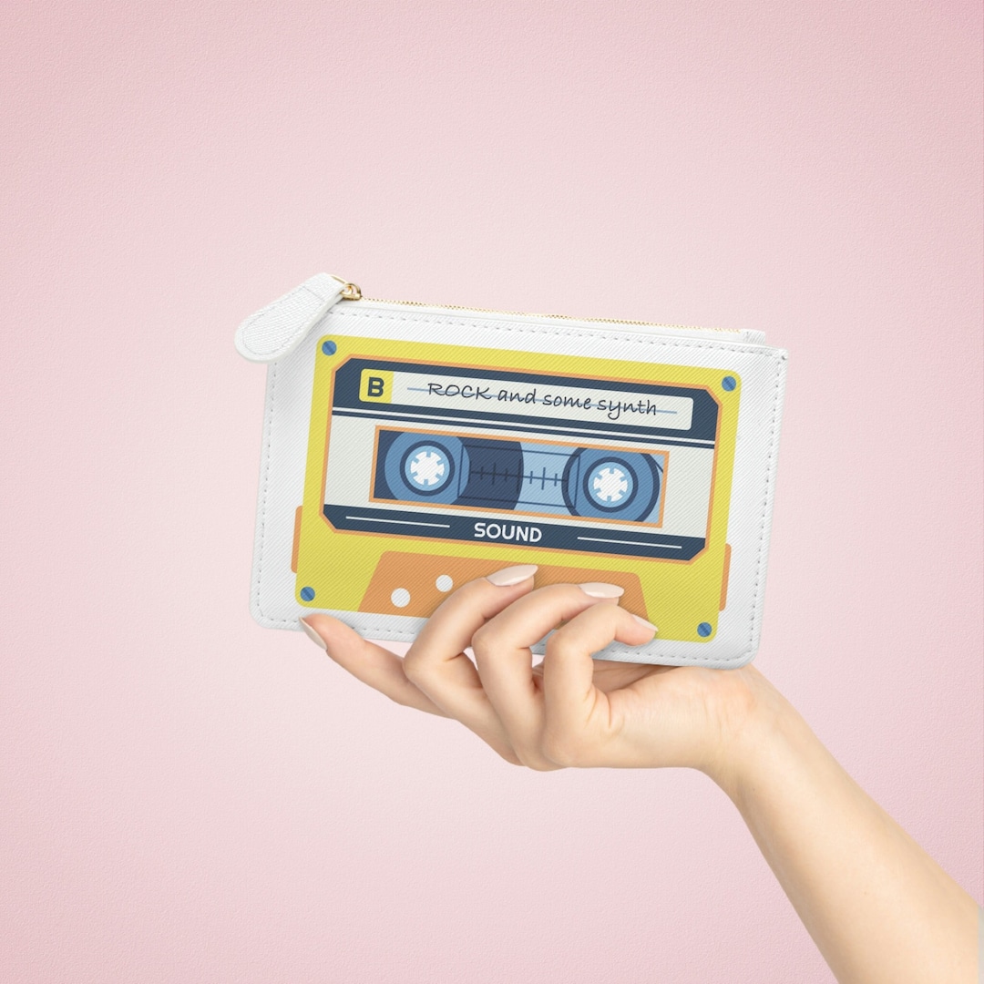 80s Audio Cassette, Mini Clutch Bag, Zipper Wallet, Retro Wallet, 80s ...