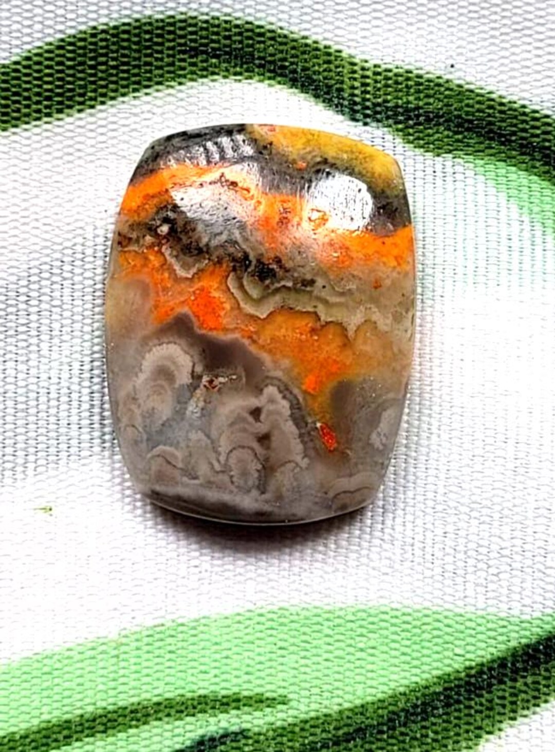 Very Pretty - 43 Cart Natural Multi Color Jasper Long Cushion Jasper ...