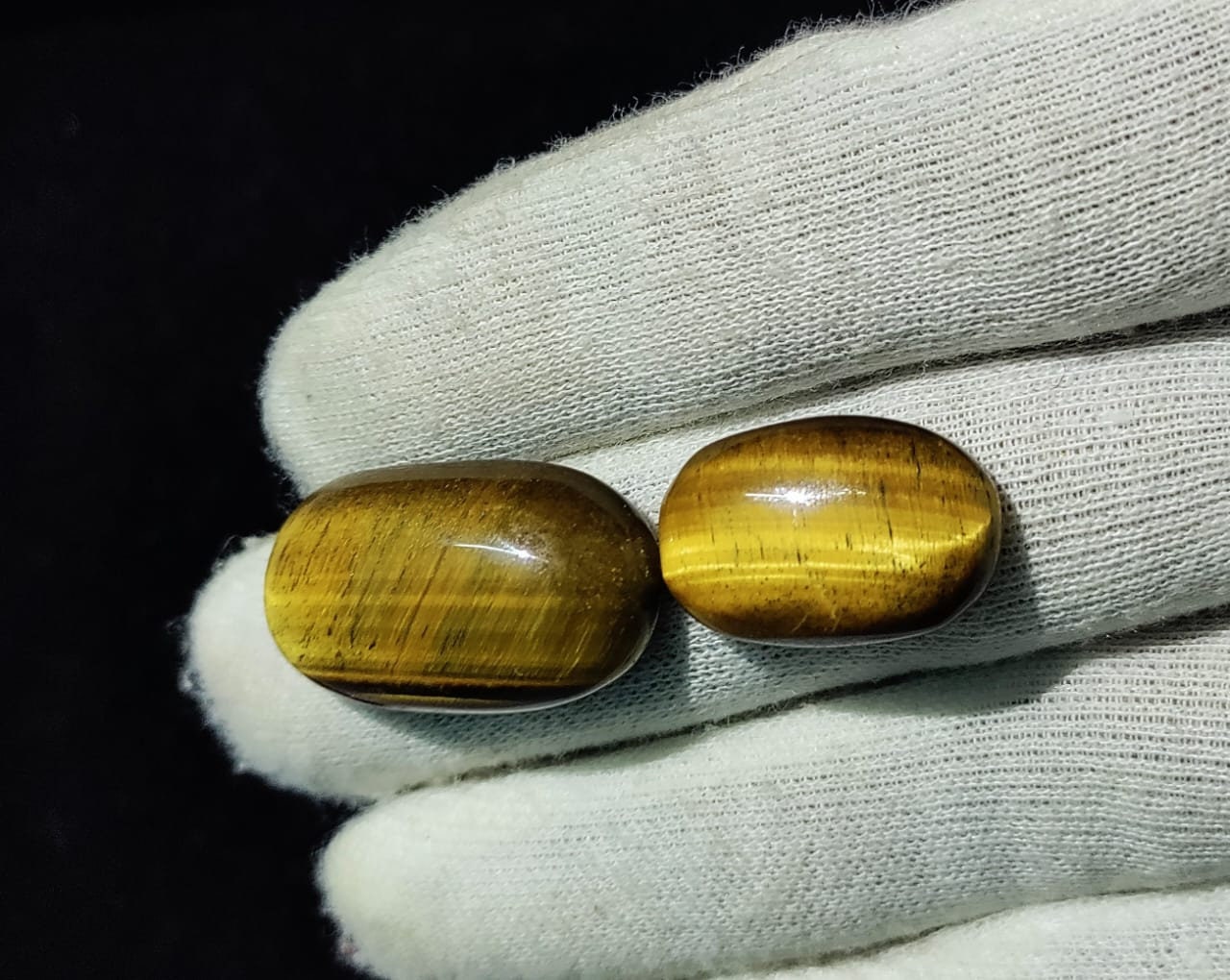 49.25 Crts Natural Tiger Eye Gemstones Cabochons Gemstones-tiger Eye ...
