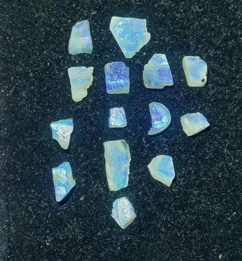 14 Pcs Natural Raw Moonstones Blue Flashy Moonstones Rough Good Quality ...
