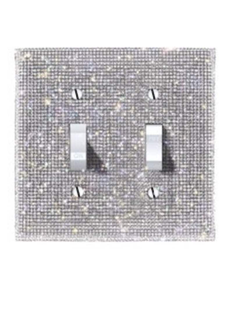 Bling Crystals Switch Cover Plate Silver Wall Switch Plate - Etsy