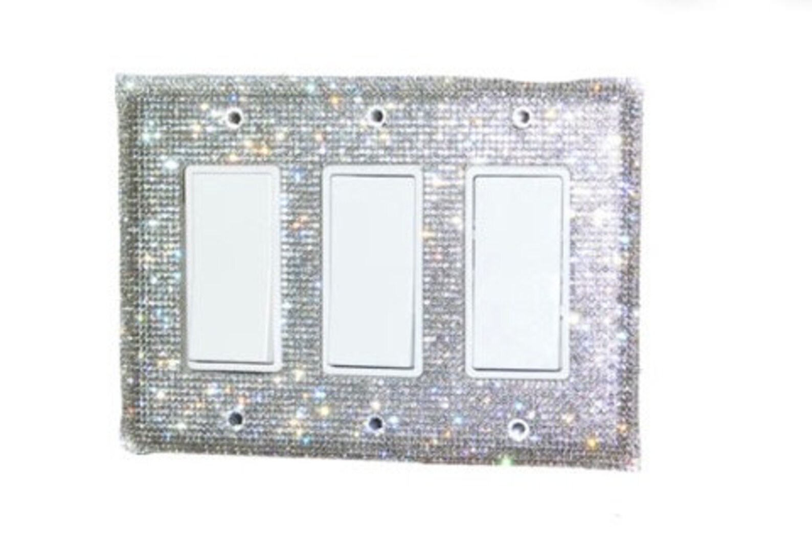 Bling Crystals Switch Cover Plate Silver Wall Switch Plate - Etsy