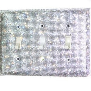 Bling Crystals Switch Cover Plate Silver Wall Switch Plate - Etsy