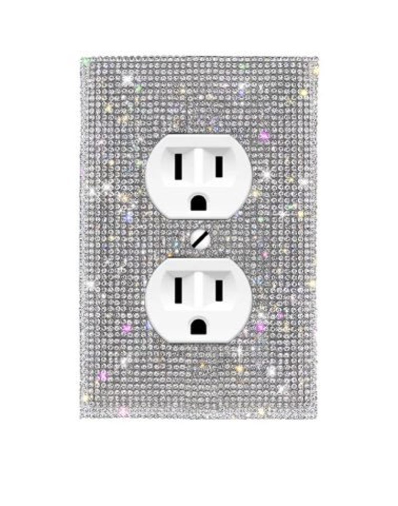 Bling Crystals Switch Cover Plate Silver Wall Switch Plate - Etsy