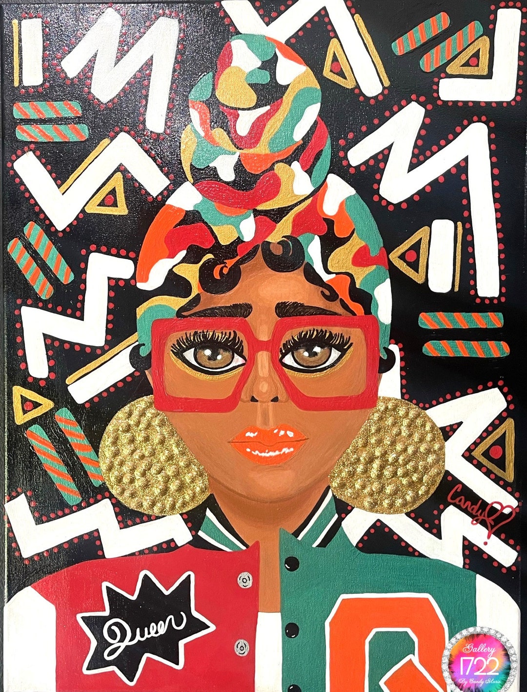 Black Art, African American Wall Art, Original Artwork, Queen Artwork ...