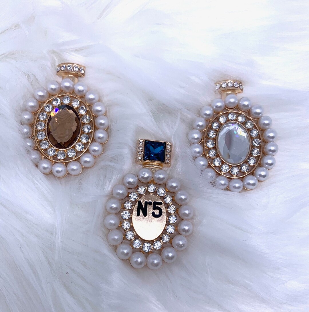 Bling Shoe Charms, Metal Shoe Charms, Luxe Shoe Charms, Perfume Shoe ...