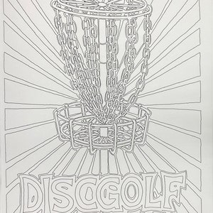 The Disc Golf Coloring Book - Etsy