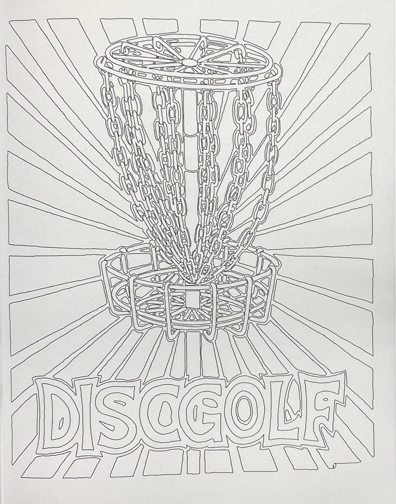 The Disc Golf Coloring Book - Etsy
