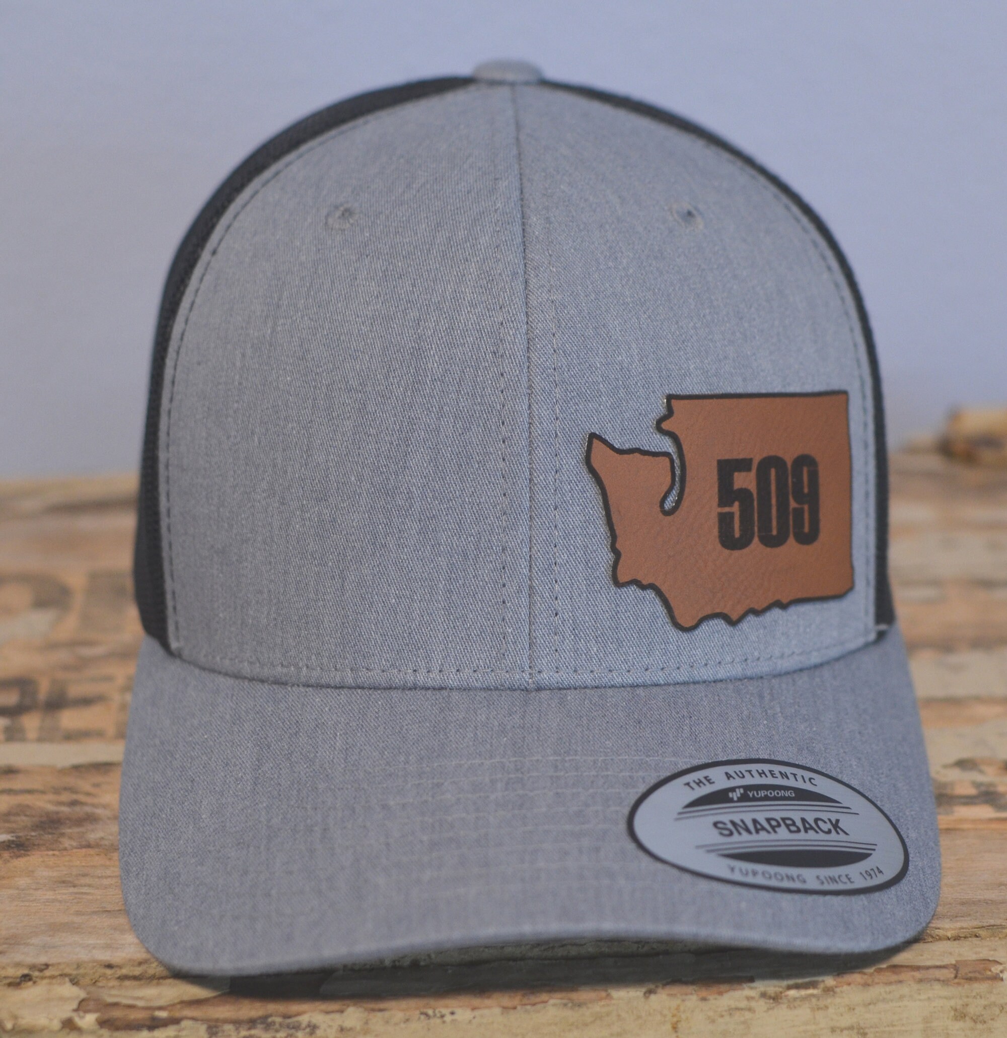 State Area Code Custom Leather Patch Hat Personalized State Outline Flexfit Patch Hat Any
