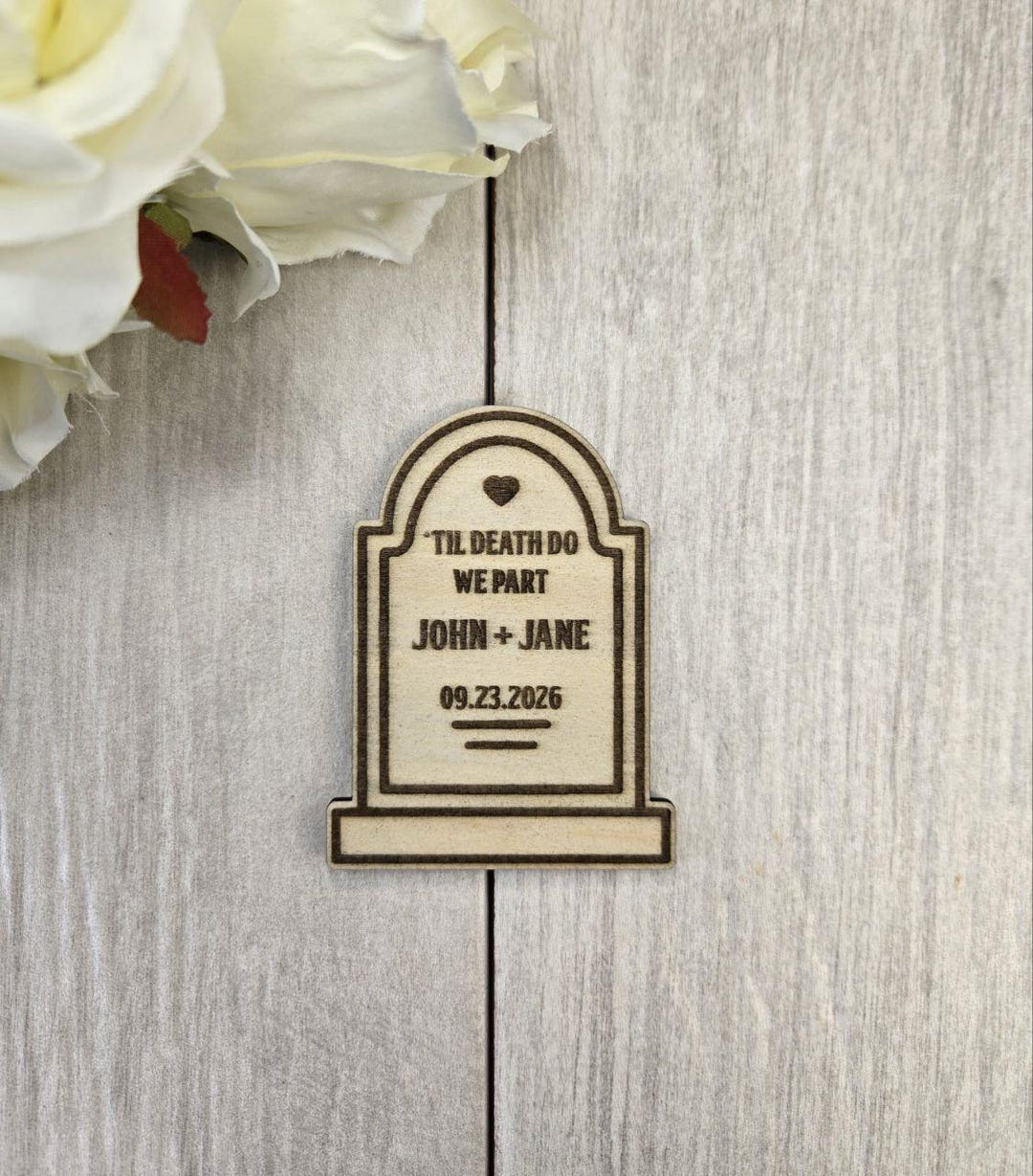 Tombstone Save the Date Magnet • Gothic Halloween Wedding Invitation ...
