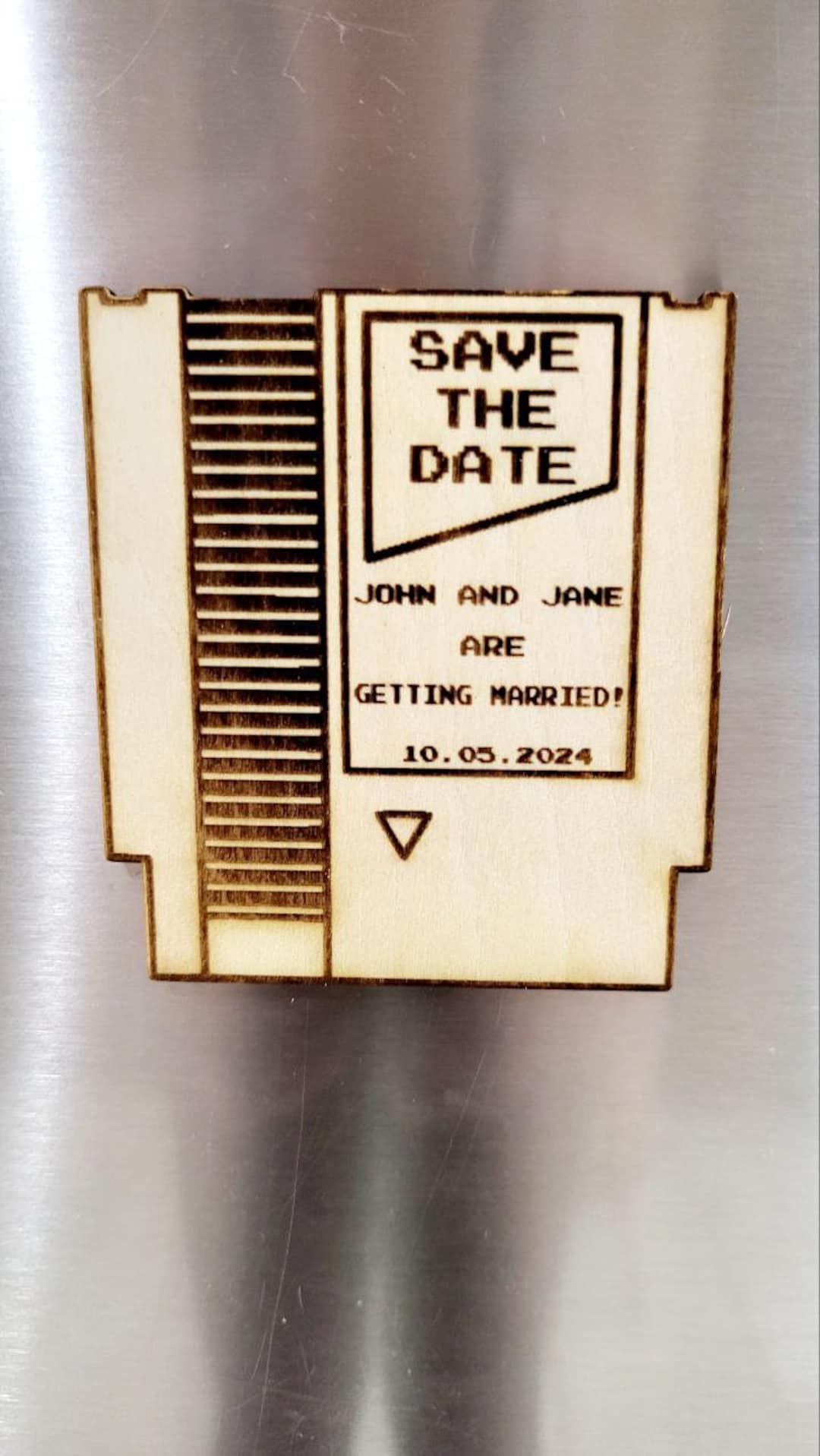 Retro Game Save the Date Magnet • Classic Cartridge Wedding Invitation ...