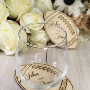 Football Coaster Wedding Favors for Guests, Sports Wedding Favor ...