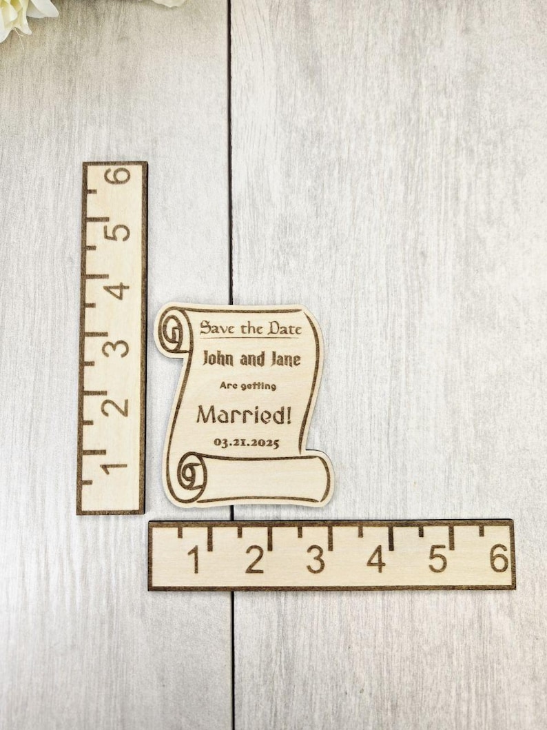Medieval Scroll Save the Date Magnet • Fantasy Renaissance Wedding ...