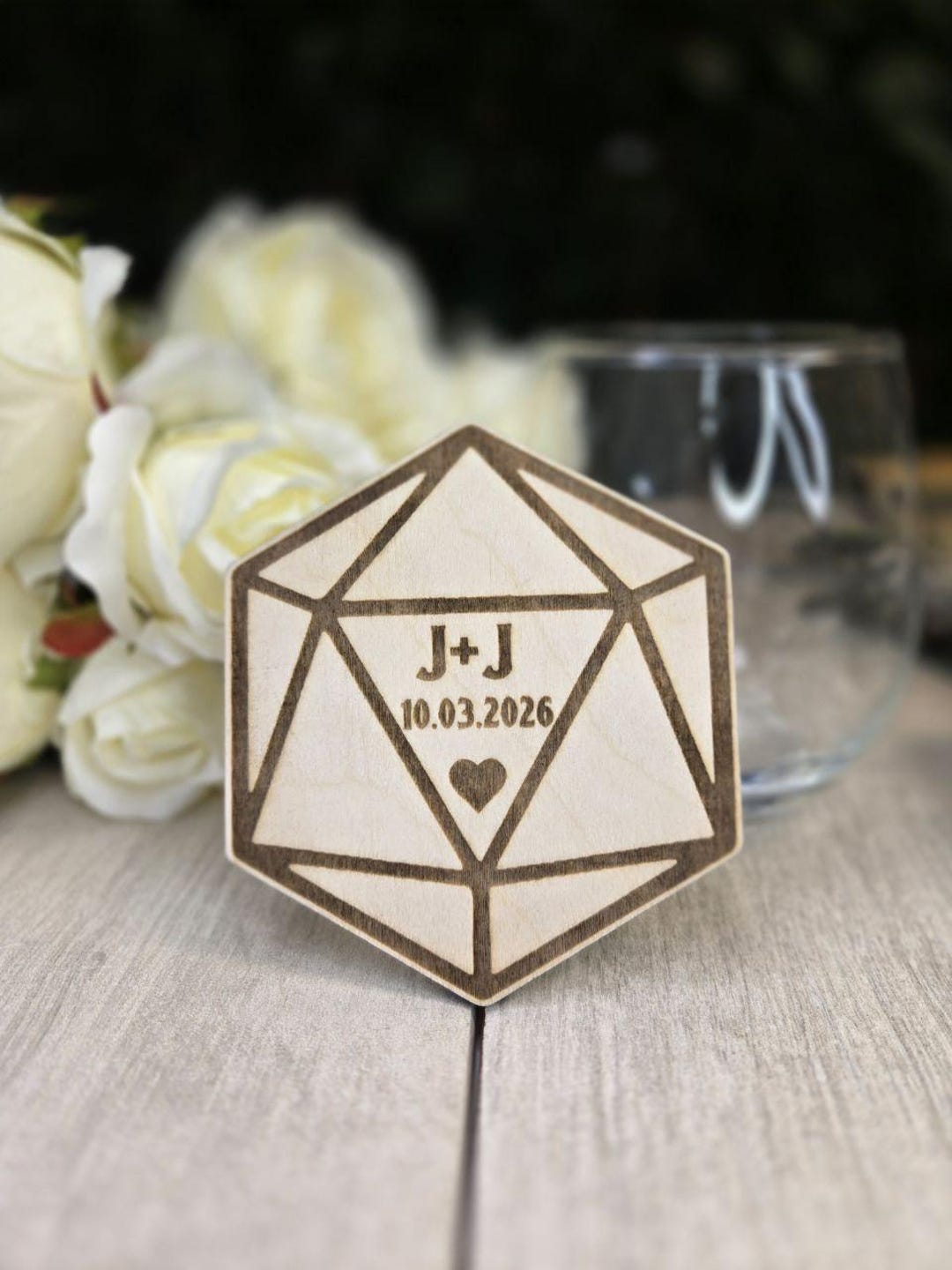D20 Coaster Wedding Favors for Guests, Tabletop Gaming Wedding Favor ...