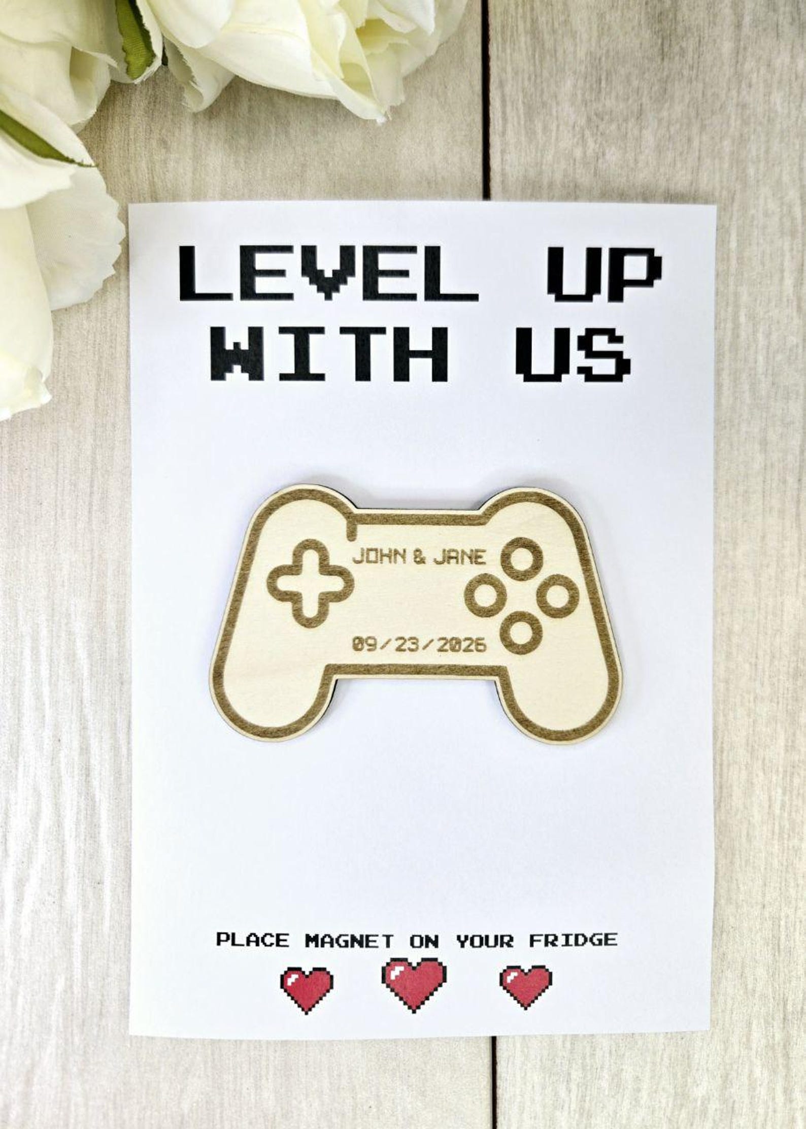 Video Game Save the Date Magnet • Nerdy Gamer Wedding Favors ...